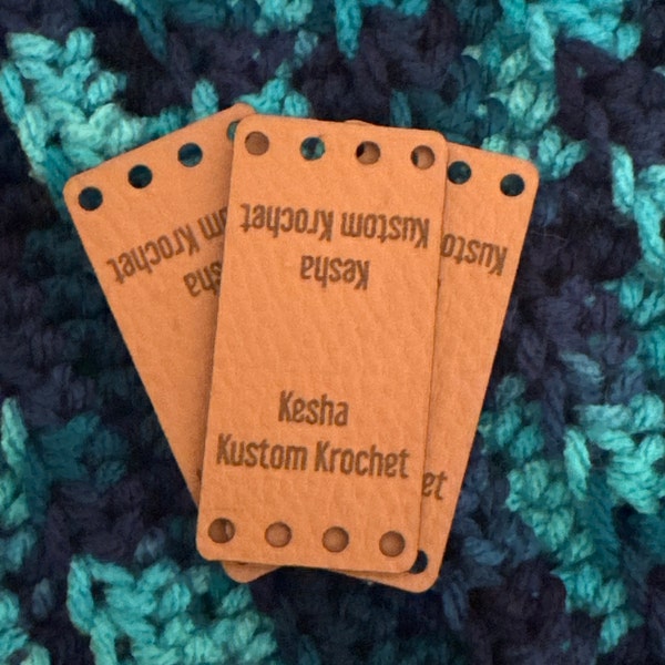 Custom Labels, Center Fold Labels, Faux Leather Labels, Faux Leather ...