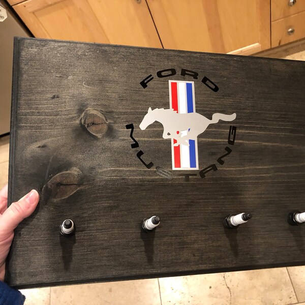 Ford Camo Spark Plug Car Sign Coat Hook Key Holder Garage Decor ...