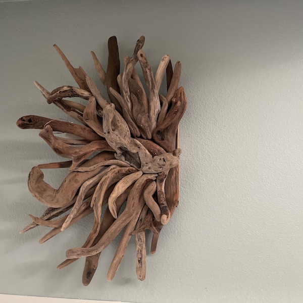 Abstract Driftwood Wall Sculpture Made With Natural Driftwood Sticks - Etsy