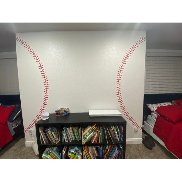 Baseball Stitches Decal. Comes in 2 78 X 26 Cuts IM019 - Etsy
