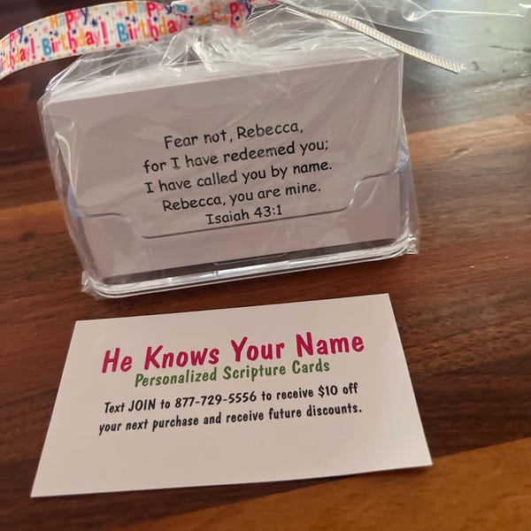 He Knows Your Name Personalized Scripture Cards - Etsy