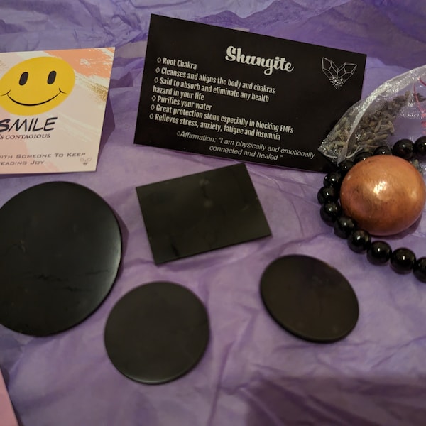 XL Circle Shungite Electronic Sticker - EMF Protector - No. 945 - Etsy