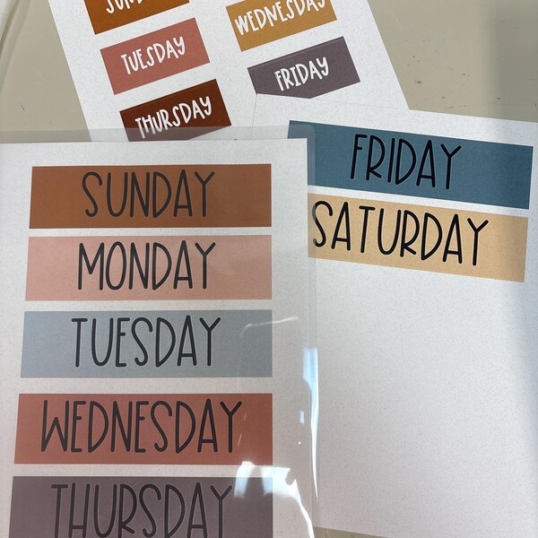 Boho Rainbow Classroom Calendar Set | DIGITAL DOWNLOAD | Modern Rainbow ...
