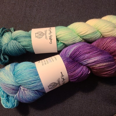 Seafoam Hand Dyed Yarn / Handdyed Yarn, Sock Yarn, Gradient Yarn, Wool ...