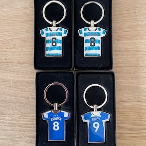 Fathers Day Personalised Football Shirt Keyring Dad Keyring, Any Name ...