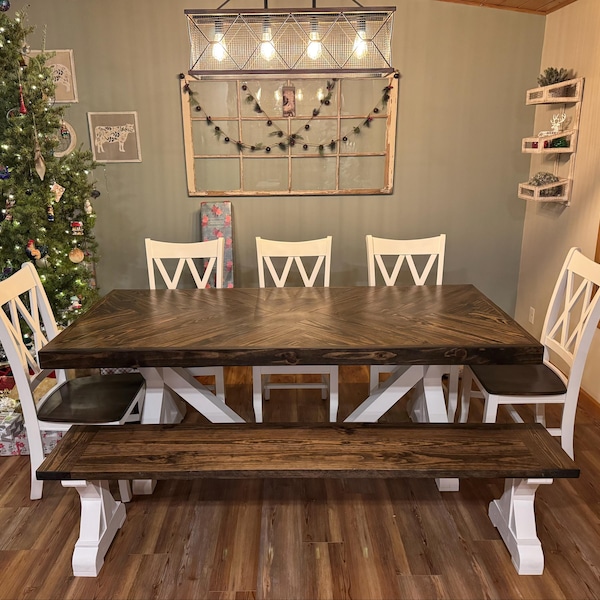 DASHA - Custom Built Dining Table - 100% Solid Wood Table - RH Table ...