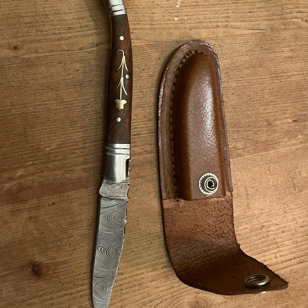 Hand-forged Viking Axe With Hammer Poll – Walnut Handle, Leather ...