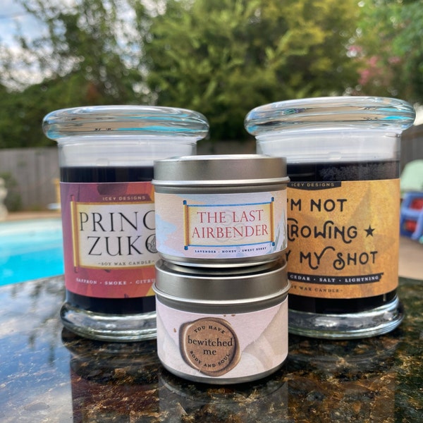 Prince Zuko // Last Airbender 8oz Jar Scented Soy Candle - Etsy