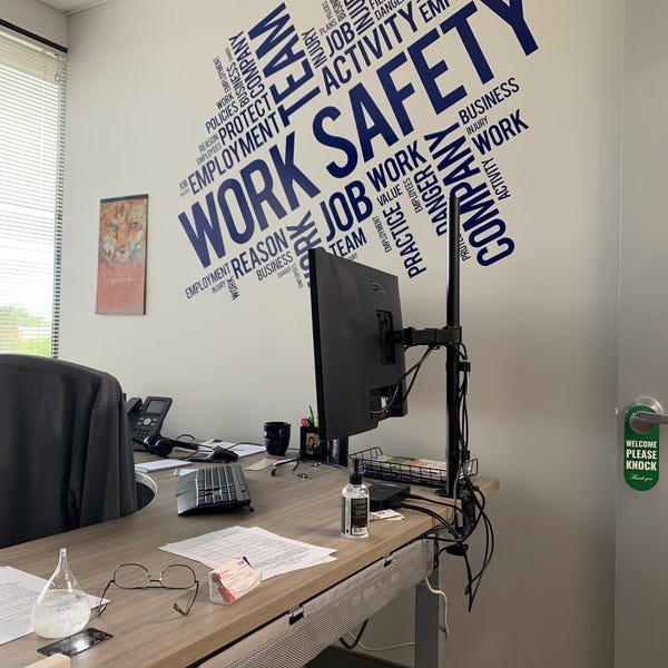 Vinyl Wall Decal Teamwork Words Cloud Office Space Team Inspirational ...