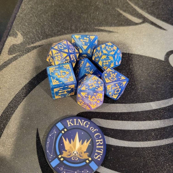 Guiding Stars Exclusive 7 Dice Set | Unique Constellation Star Chart ...