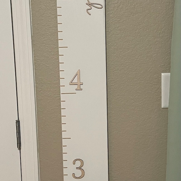 Growth Chart Ruler 3D, Wooden Measuring Stick for Kids, Giant Wall ...