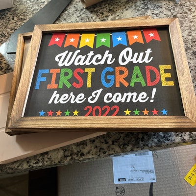 First Day of Preschool Sign, Retro First Day of School Sign, Boho ...