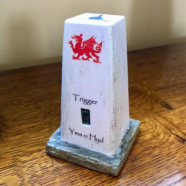 Personalised OS Trig Point Model - Plain White With Your Choice of Text ...