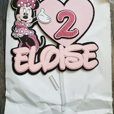Personalize Minnie Mouse Name Cake Topper Minnie Mouse Club - Etsy