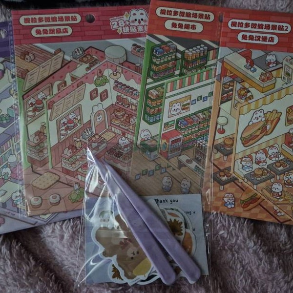 Isometric Sticker Scene Pack 4 Theme, Deco Sticker, Miniature Sticker ...