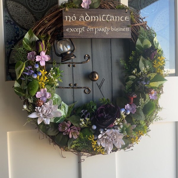 15" Hobbit Shire Wreath LIGHTS - Etsy