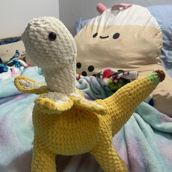 Bananasaurus Dinosaur NO SEW Crochet Pattern - Etsy UK