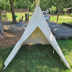 Canvas Teepee Sewing Pattern, Kids Tent, Play Tent Pattern, Easy to Sew ...