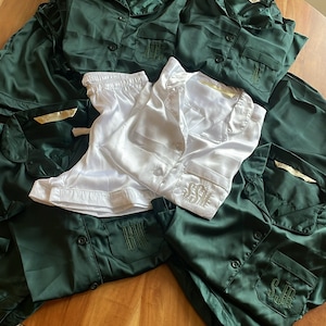 Sage Green Satin Matching Bridesmaid Pajamas Shirt Short Pant Set for ...