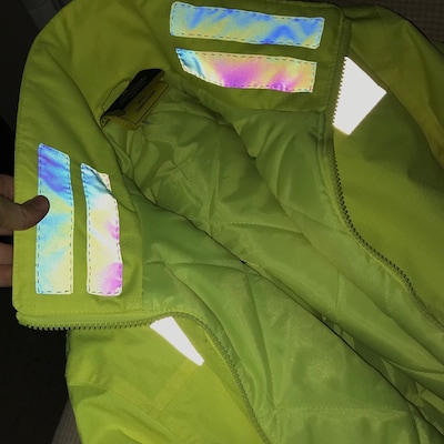 Iridescent Reflective STRETCH Fabric, Spandex, 4-way Stretch, High-vis ...