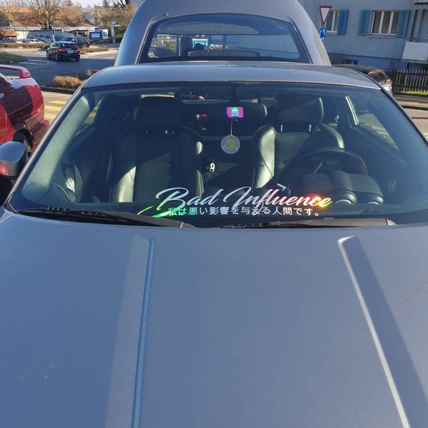 Bad Influence in Japanese Blei Decal Windshield Banner Decal JDM ...
