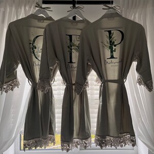 Bride Robe Bride Dressing Gown Bridesmaid Robe Initial - Etsy