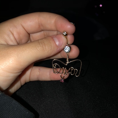 Personalized Wire Name Belly Ring - Etsy