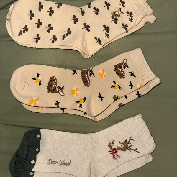 Dapper Deer Crew Socks Etsy