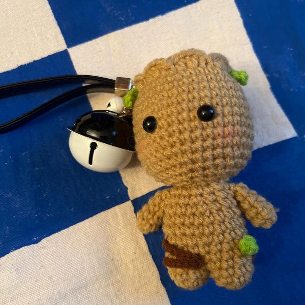 Baby Groot Key Ring Crochet, Groot Amigurumi, Crochet Monster, Handmade ...