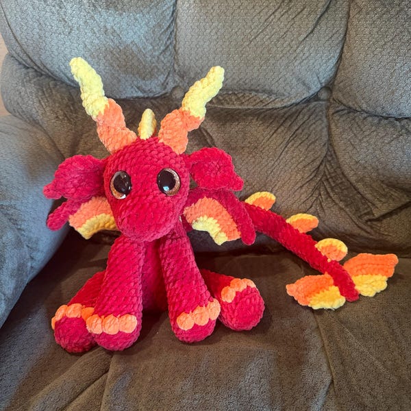Baby Snuggle Dragon Crochet Pattern PDF, Crochet Dragon PATTERN ...
