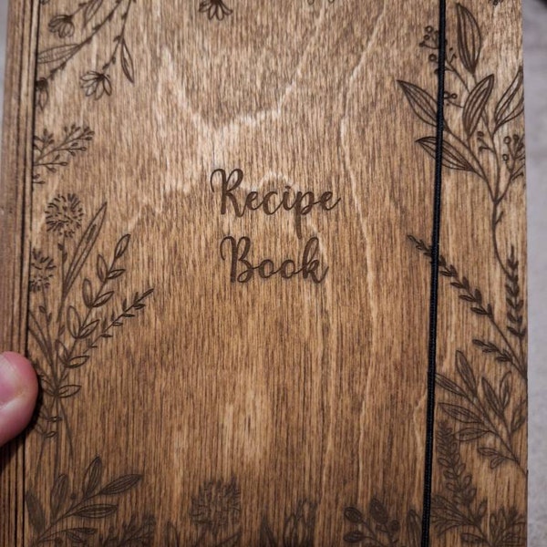 Custom Recipe Book Wooden Cookbook Personalized Recipe Binder Kitchen ...