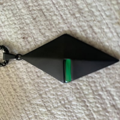 Men's Gold Necklace, Emerald Necklace, Gold Necklace for Men, Emerald ...