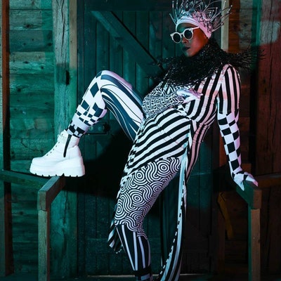 Neon Costume Set, UV Light Outfit, Rave Costume Set Woman, Performance ...