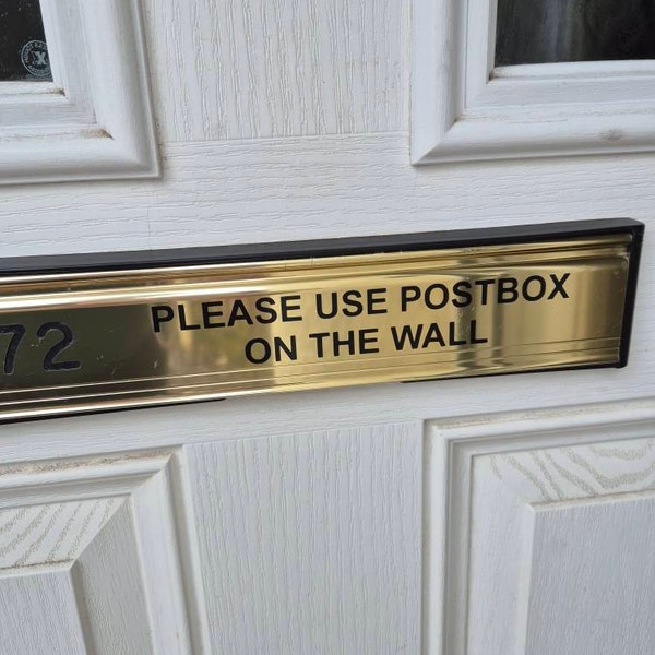 Personalised Letterbox Sign Decal Label for Greeting or Instruction and ...