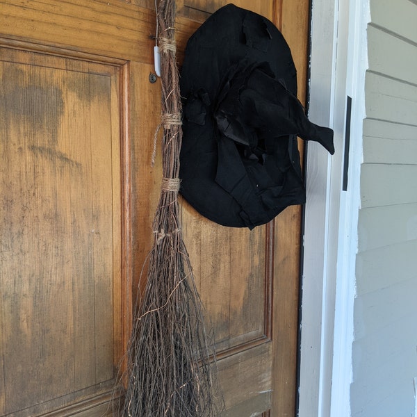 Unisex Adult Tattered Witch Wizard Scarecrow Hat Pointed Sorting ...