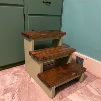 Three Step Stool Extra Large Step Stool - Etsy