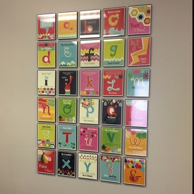 ABC Scripture Cards, Abc's of God Scripture Art, Christian Kids Set of ...