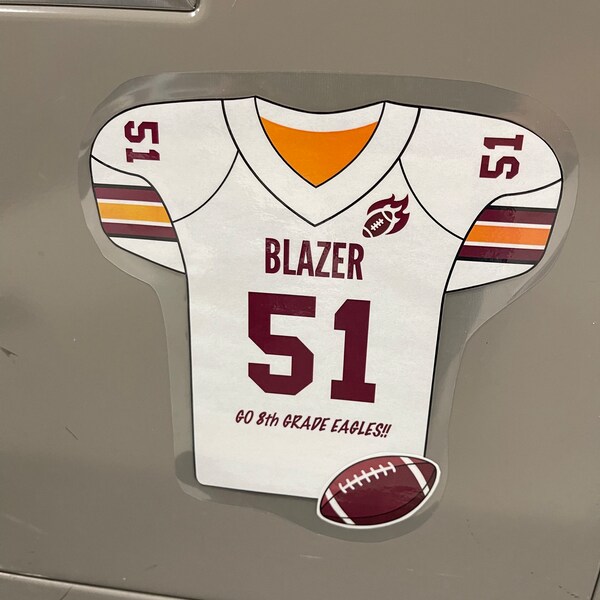 Locker Editable Football Decor, Personalized Printable, Jersey Ball ...