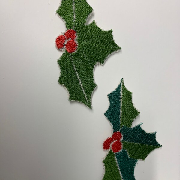 Christmas Holly Filled Embroidery Design - 8 Sizes 10 Formats Machine ...