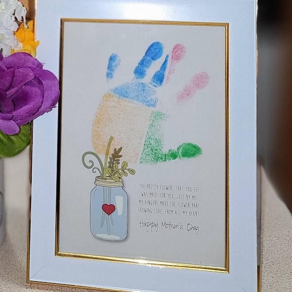 Handprint Art Flower Jar / Keepsake Craft / Happy Mother's Day / Mom ...