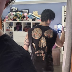 Skull Cut Out Muscle Tee UNISEX - Etsy