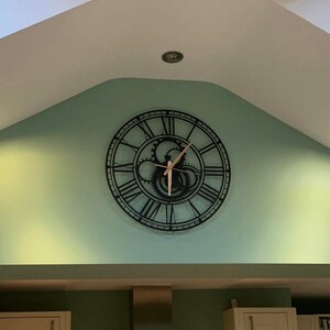 Corsiva Italic Numbers Metal Wall Clock 45cm Modern Designer - Etsy UK