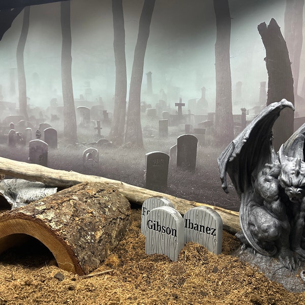 Aquarium Background / Spooky Graveyard With Mist - Etsy