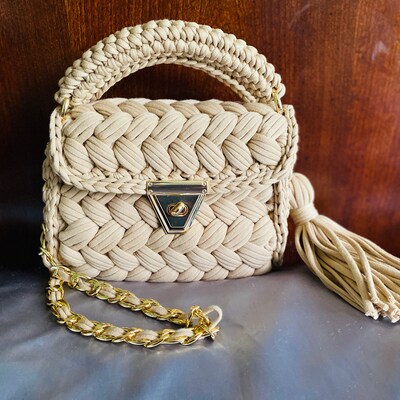 Hand Woven Bag/handmade Bag/crochet Bag/knitted Bag/hand - Etsy