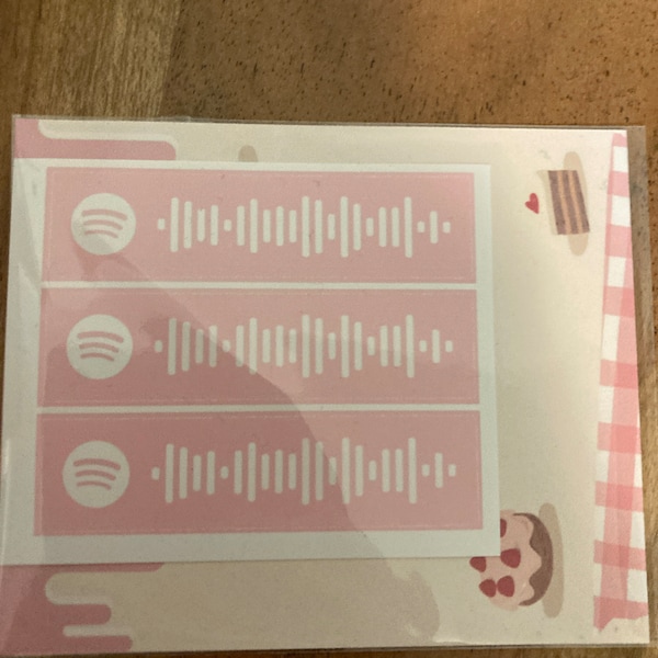 Custom Spotify Song Code Sticker | Personalized Scannable Spotify ...