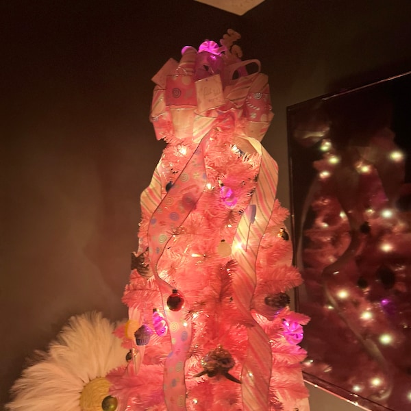 Copper and Gold Christmas Tree Topper Bow Autumn Tree Topper Bow ...