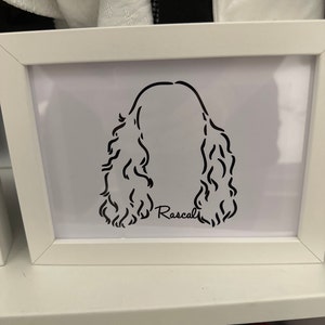 Dog Ears Print Poster Home Décor Gift Minimalist Personalised Print Pet ...