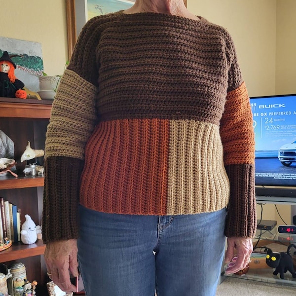 Snuggly Sofa Sweater, Crochet Pattern, English USA & Dutch, Hooded ...