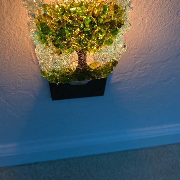 Recycled Glass Oak Tree of Life Night Light Nightlight - Etsy