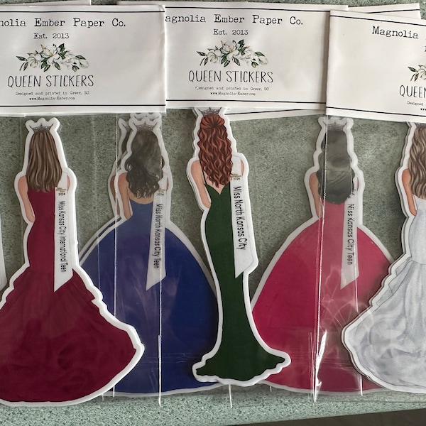 Personalized Pageant Girl Portrait Sticker | Pageant Gifts | Pageant ...